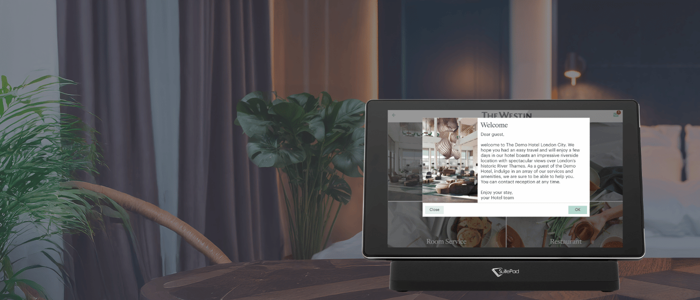 SuitePad In-Room Tablet: Digital Hotel Guest Communication