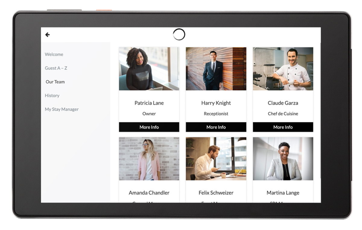 SuitePad In-Room Tablet — Digital Guest Directory